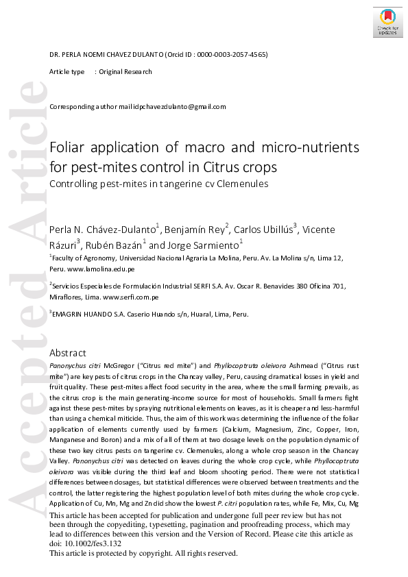 (PDF) Foliar application of macro- and micronutrients for pest-mites ...