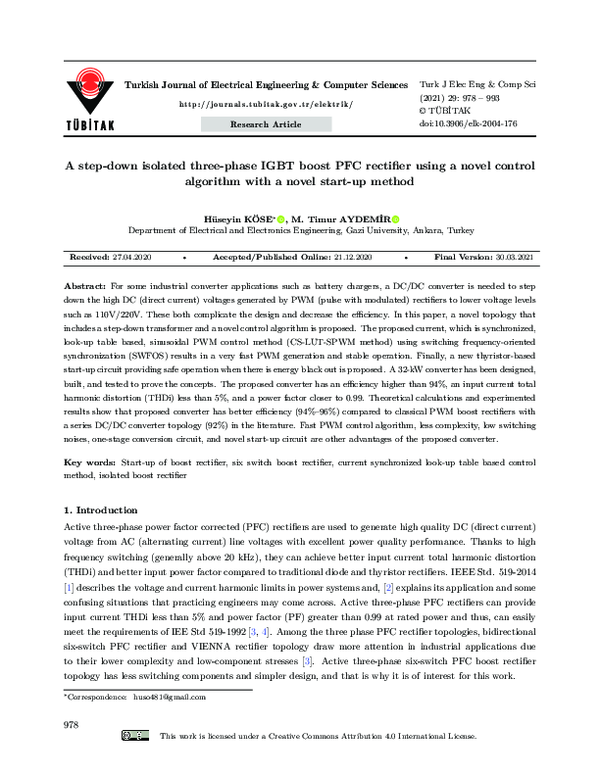 (PDF) A step-down isolated three-phase IGBT boost PFC rectifier using a novel control algorithm ...