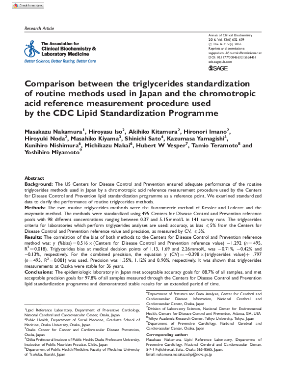 (PDF) ANNALS EXPRESS: Comparison between the triglycerides ...