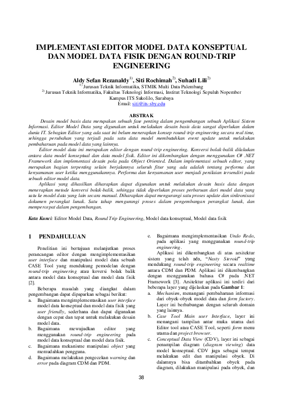 (PDF) Implementasi Editor Model Data Konseptual Dan Model Data Fisik ...