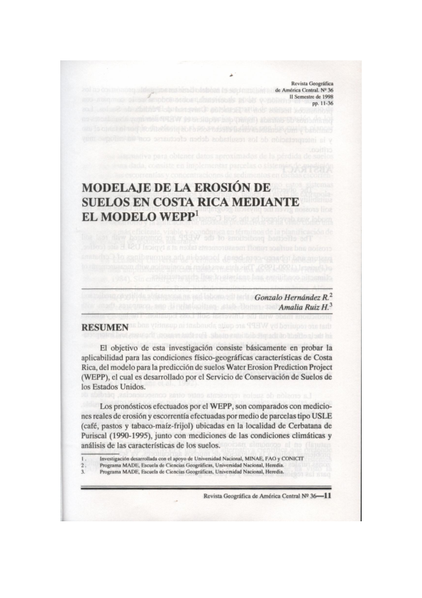 (PDF) MODELAJE DE LA EROSIÓN DE SUELOS EN COSTA RICA MEDIANTE EL MODELO ...