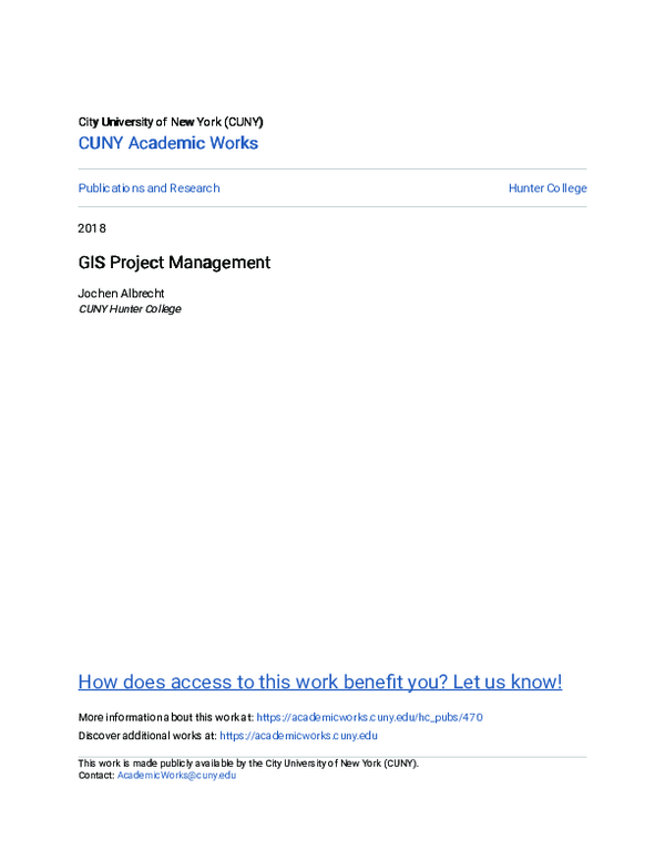(PDF) GIS Project Management