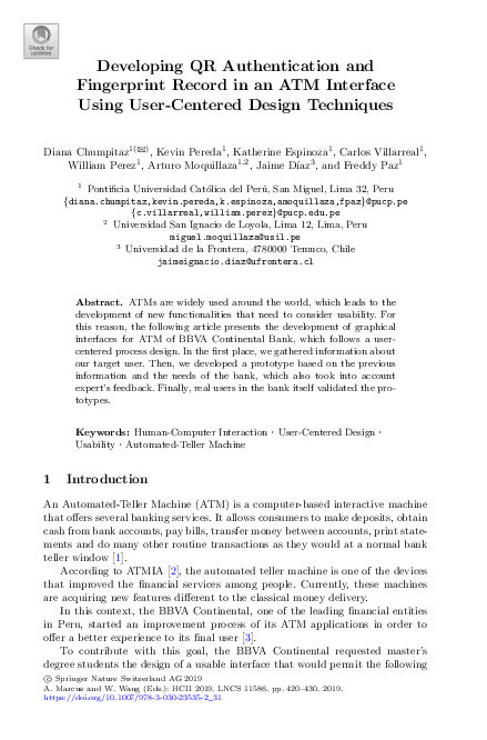 (PDF) Developing QR Authentication and Fingerprint Record in an ATM Interface Using User ...