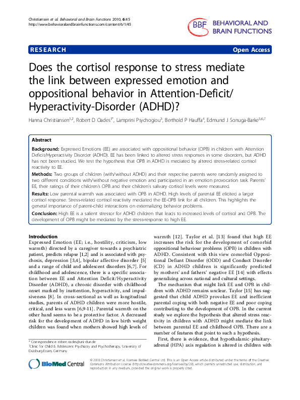 (PDF) Hyperactivity-Disorder (ADHD)? Open Access