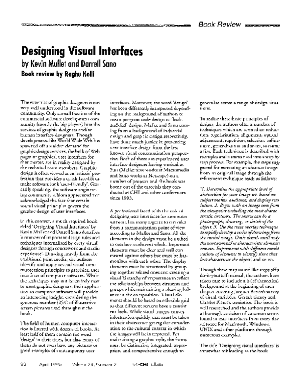 (PDF) Designing Visual Interfaces