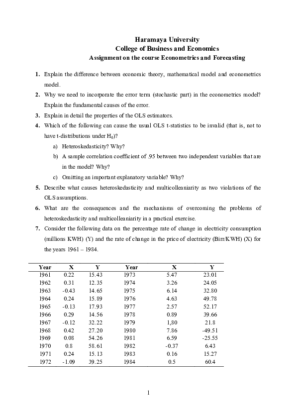 (PDF) Haramaya University College of Business and Economics