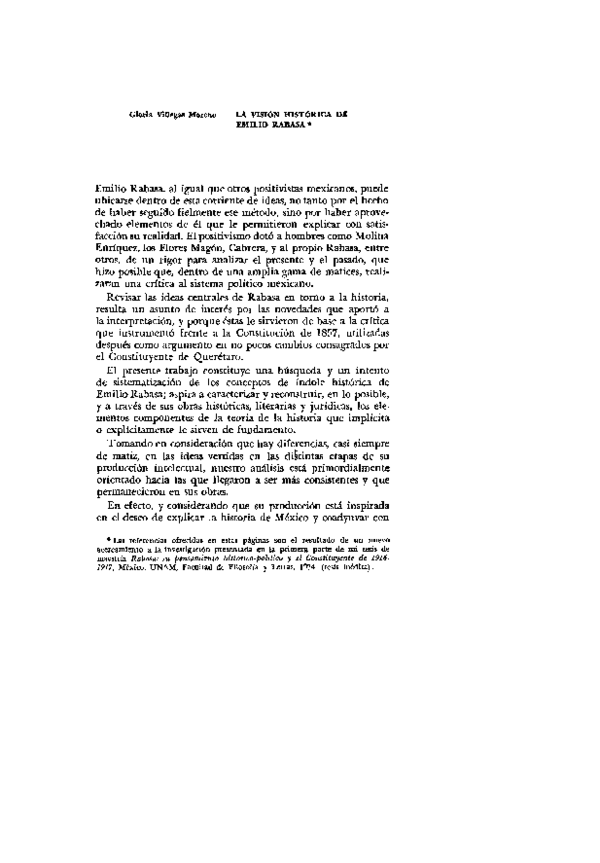 (PDF) La visión histórica de Emilio Rabasa