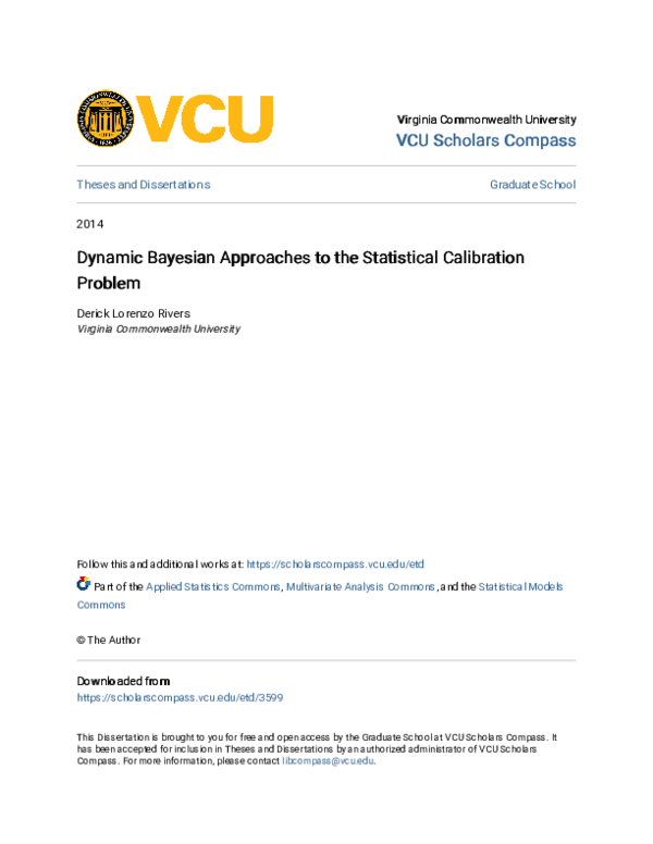 (PDF) Dynamic Bayesian Approaches to the Statistical Calibration Problem