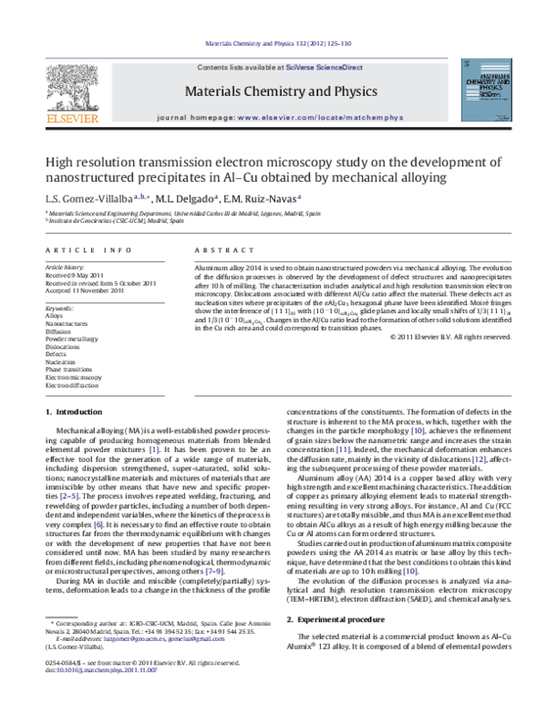 (PDF) High resolution transmission electron microscopy study on the ...