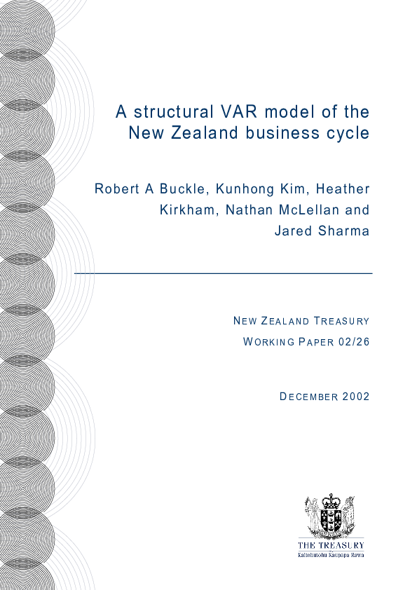 (PDF) A structural VAR model of the New Zealand business cycle