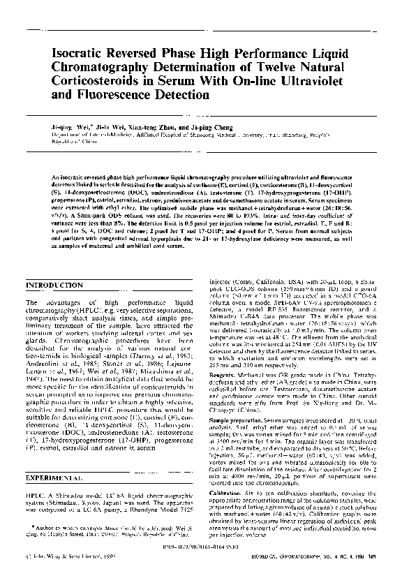 (PDF) Isocratic reversed phase high performance liquid chromatography ...