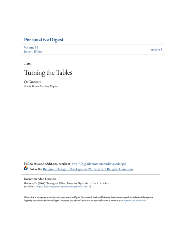 (PDF) Turning the Tables