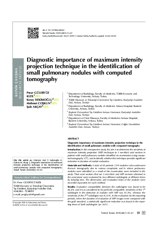 (PDF) Diagnostic importance of maximum intensity projection technique ...