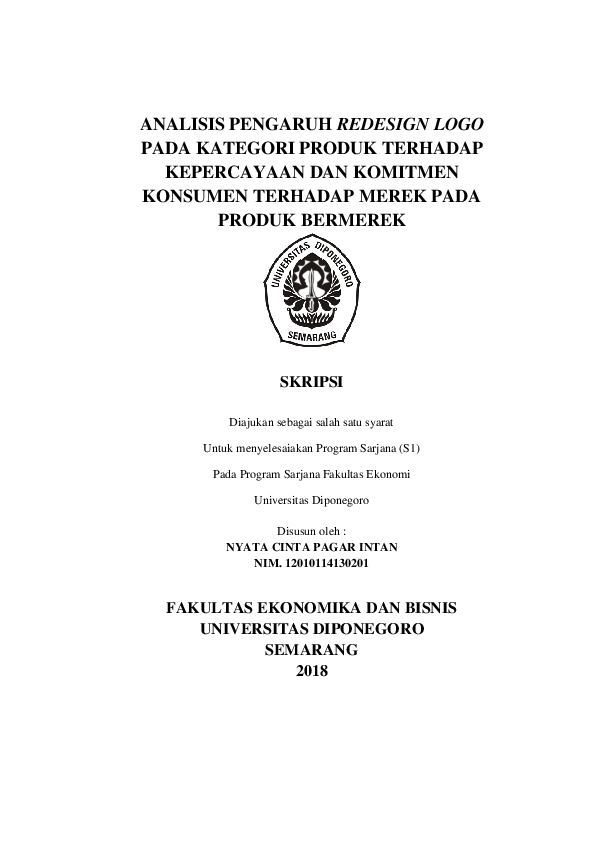 (PDF) Analisis Pengaruh Redesign Logo Pada Kategori Produk Terhadap ...
