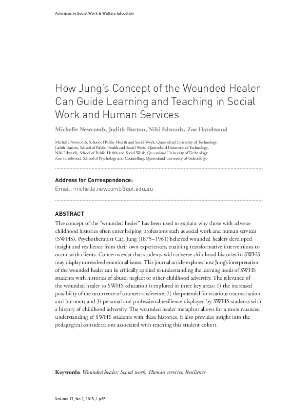 (PDF) How Jung's concept of the wounded healer can guide learning and ...
