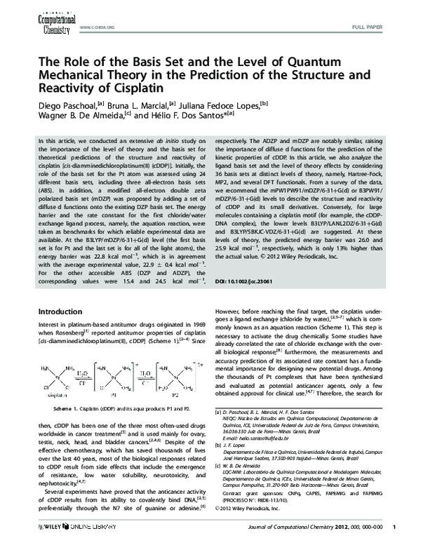 (PDF) The role of the basis set and the level of quantum mechanical ...