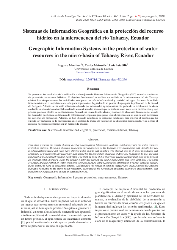 (PDF) Sistemas de Información Geográfica en la protección del recurso ...