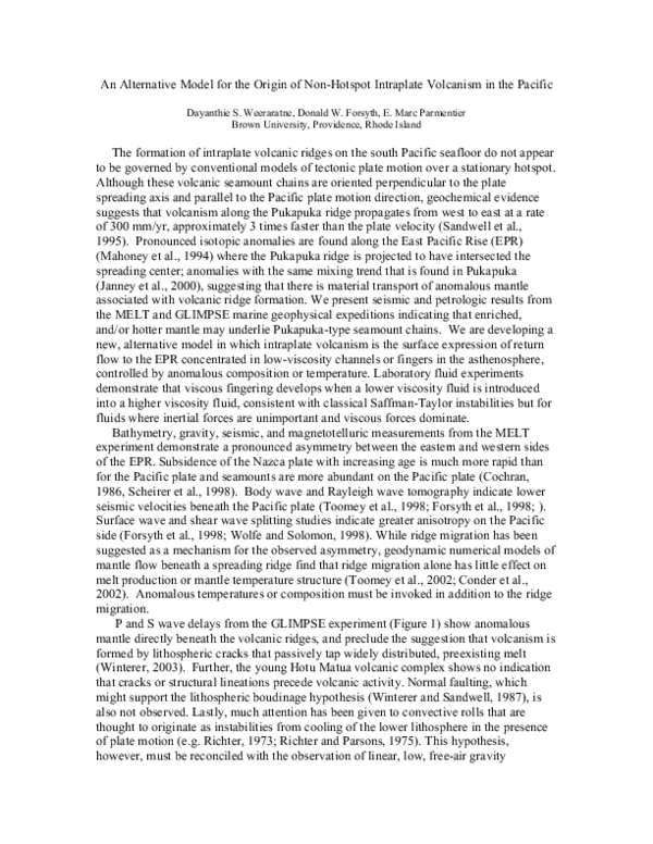 (PDF) An alternative model for the origin of non-hotspot intraplate ...