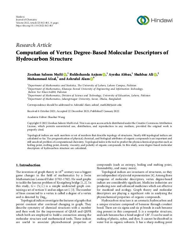 (PDF) Computation of Vertex Degree-Based Molecular Descriptors of ...