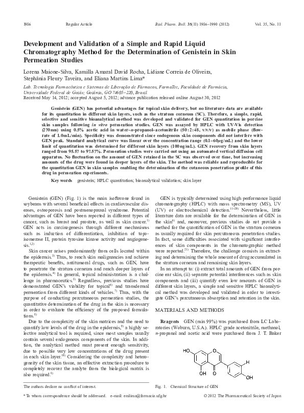 (PDF) Development and Validation of a Simple and Rapid Liquid Chromatography Method for the ...