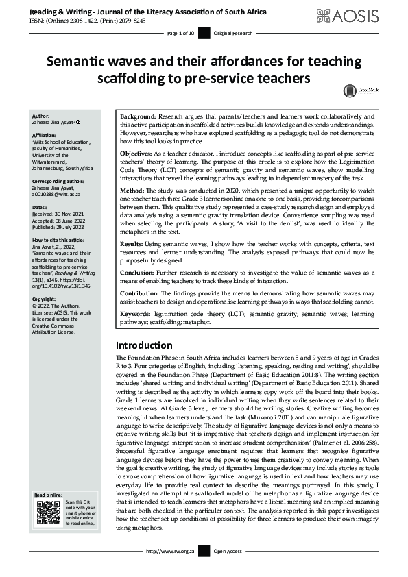 (PDF) Semantic waves and their affordances for teaching scaffolding to ...