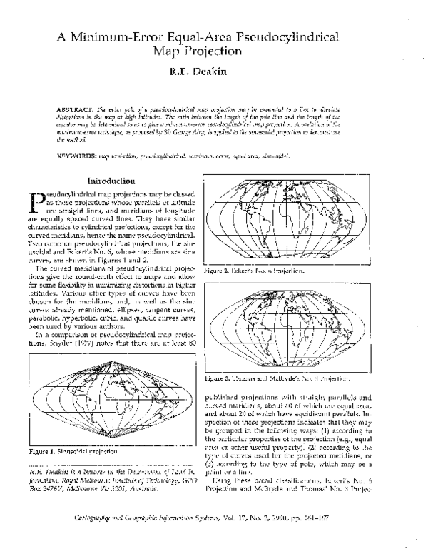(PDF) A Minimum-Error Equal-Area Pseudocylindrical Map Projection