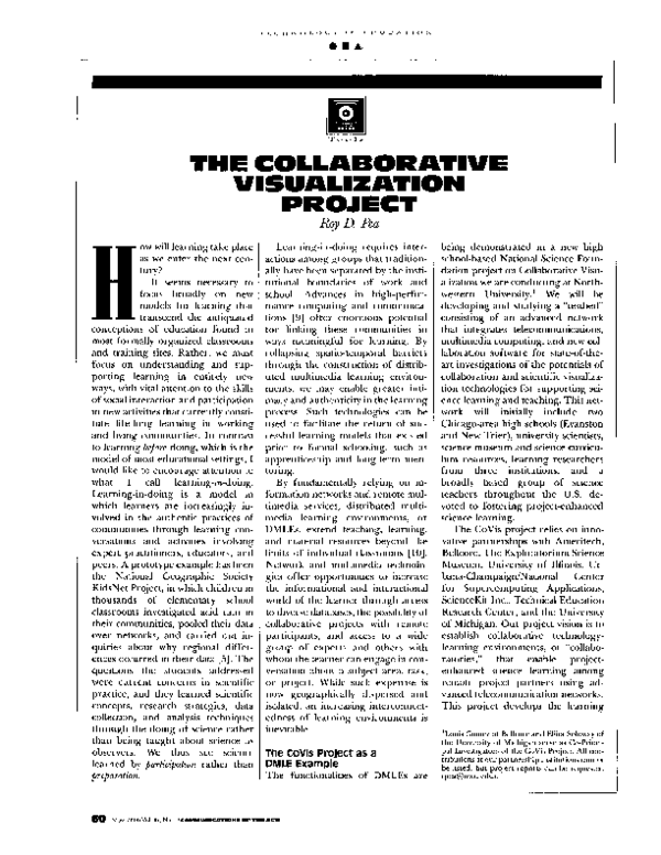 (PDF) The collaborative visualization project | Roy Pea - Academia.edu