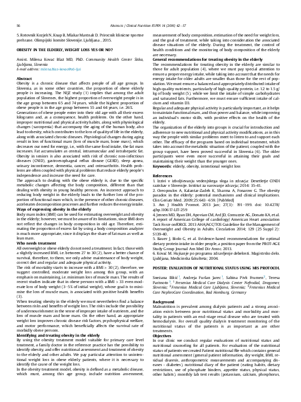 (PDF) Poster: Evaluation of nutritional status using MIS protocol
