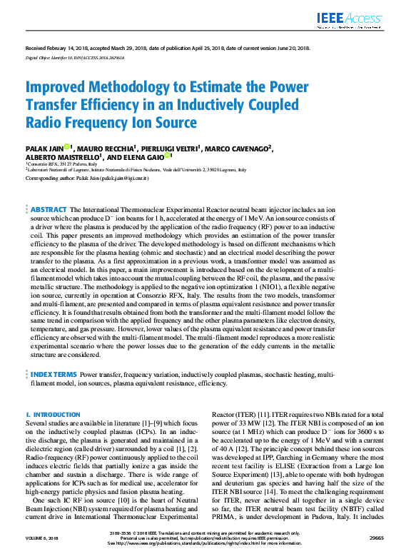 (PDF) Improved Methodology to Estimate the Power Transfer Efficiency in an Inductively Coupled ...