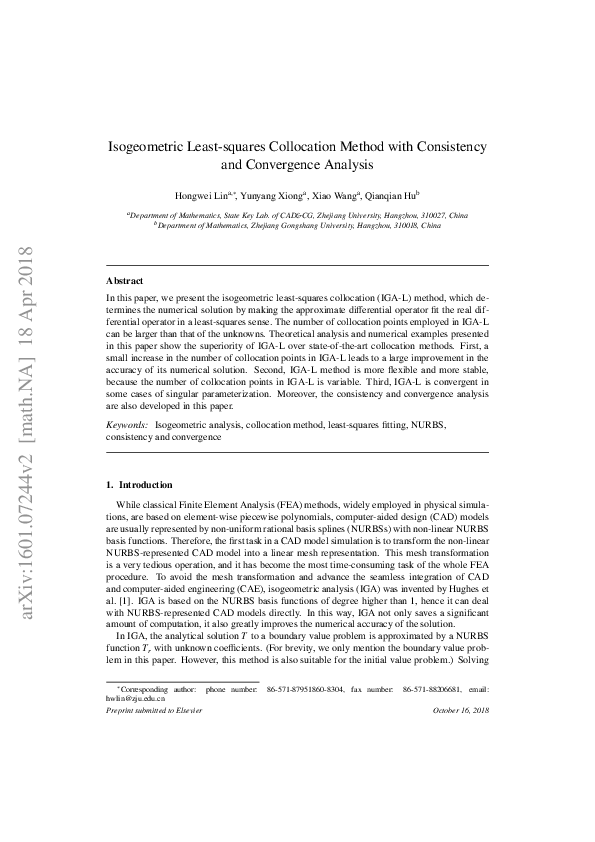 (PDF) Isogeometric Least-Squares Collocation Method with Consistency and Convergence Analysis