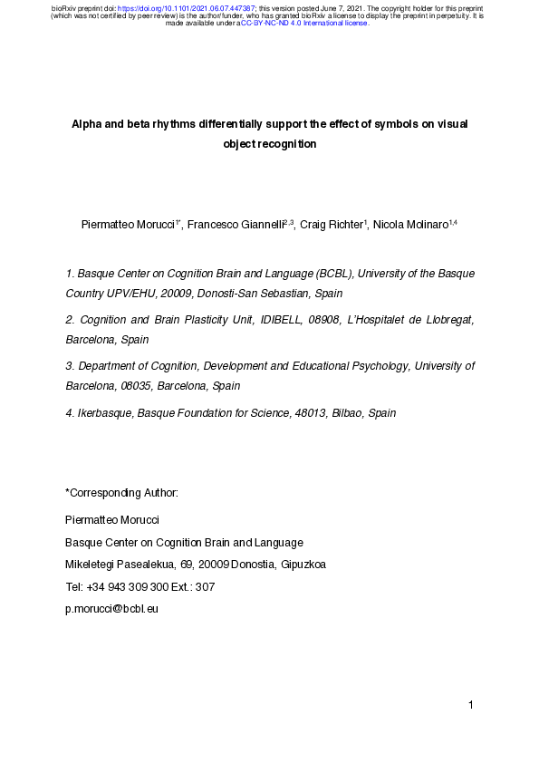 (PDF) Alpha and beta rhythms differentially support the effect of symbols on visual object ...
