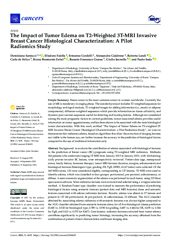(PDF) The Impact of Tumor Edema on T2-Weighted 3T-MRI Invasive Breast ...