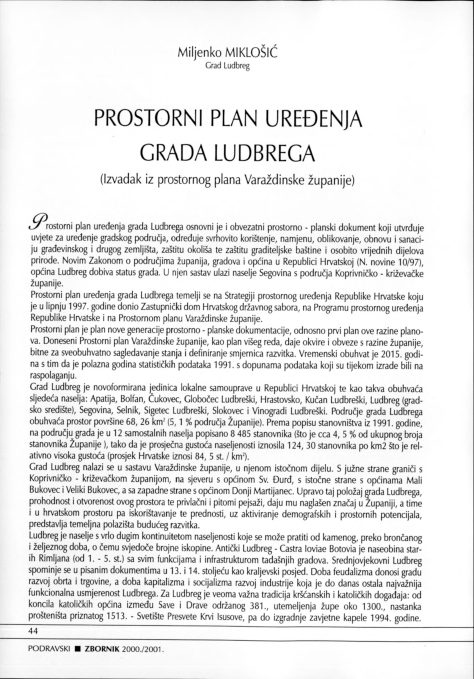 (PDF) Prostorni Plan Uređenja Grada Ludbrega
