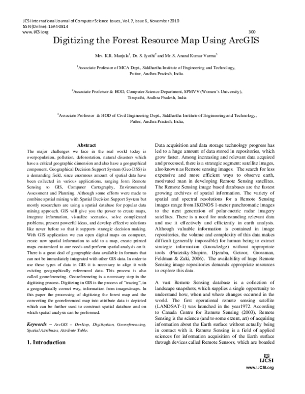 (PDF) Digitizing the Forest Resource Map Using ArcGIS | singaraju ...