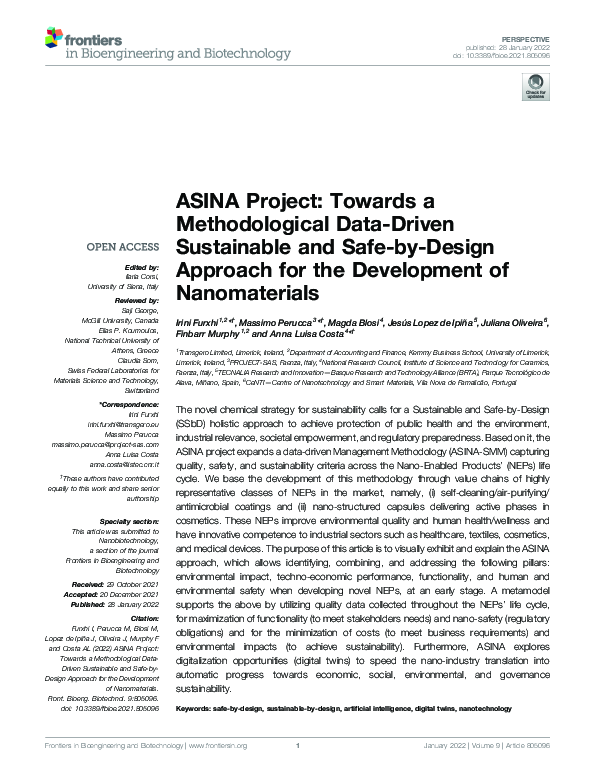 (PDF) ASINA Project: Towards a Methodological Data-Driven Sustainable and Safe-by-Design ...