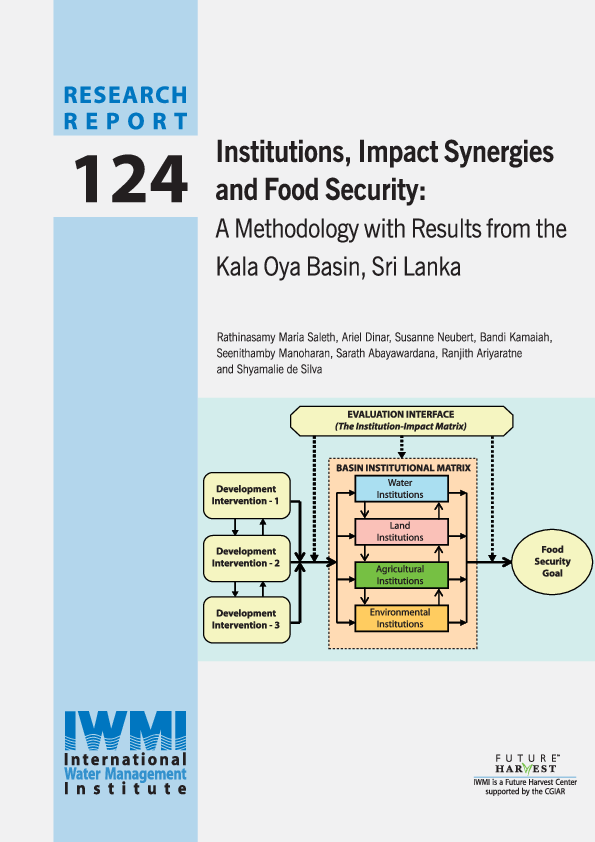 (PDF) Institutions, impact synergies and food security: a methodology ...