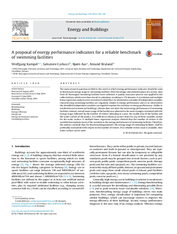 (PDF) A proposal of energy performance indicators for a reliable ...