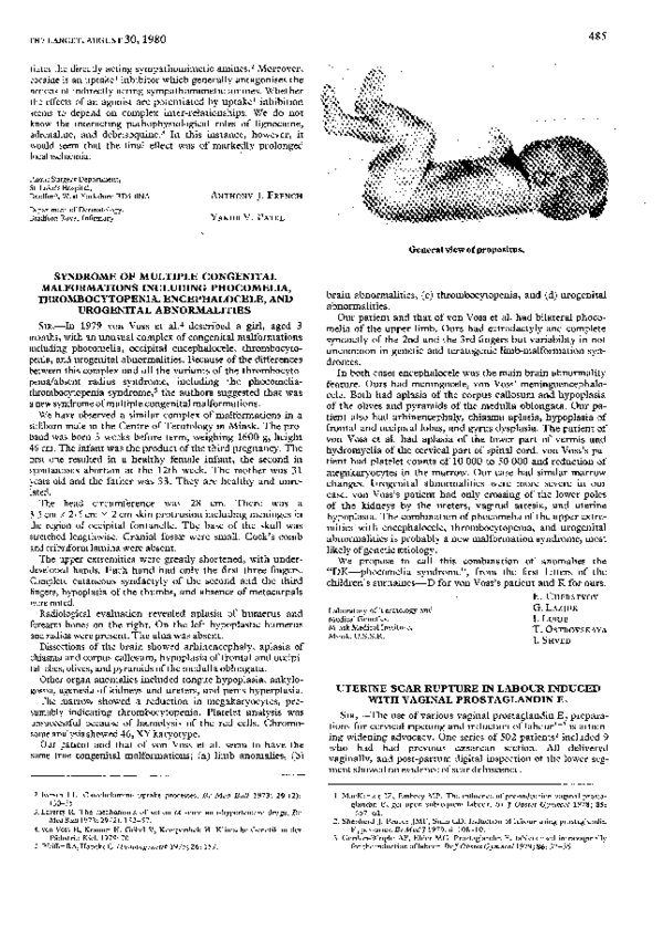 (PDF) Syndrome of Multiple Congenital Malformations Including ...