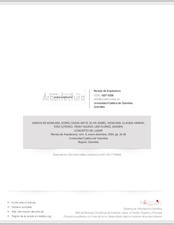 (PDF) Concepto De Lugar