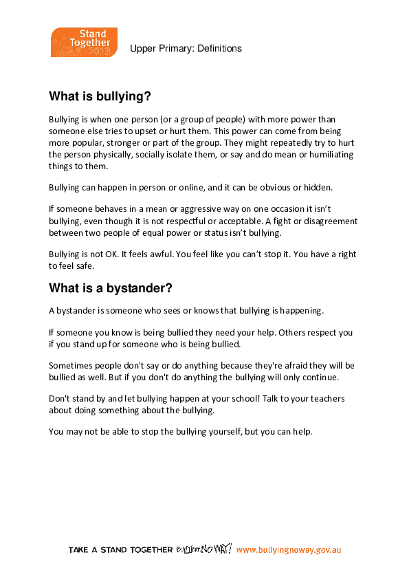 (PDF) What Is Bullying?