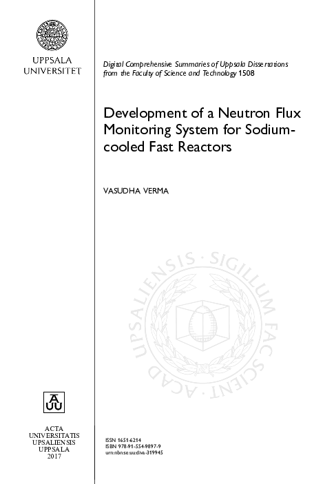 (PDF) Development of a Neutron Flux Monitoring System for Sodium-cooled Fast Reactors