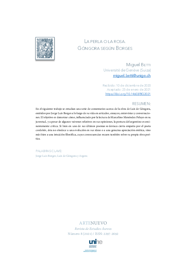 (PDF) La perla y la rosa. Góngora según Borges