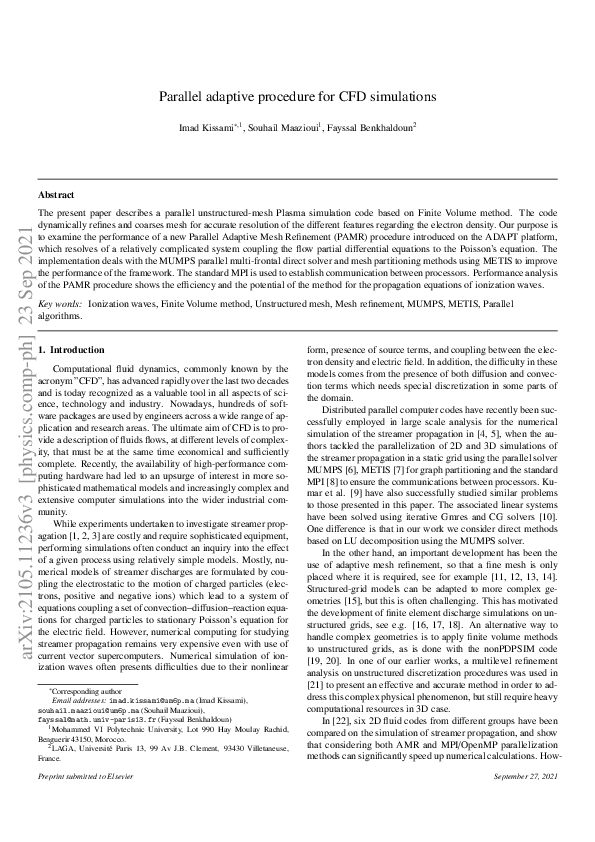 (PDF) Parallel adaptive procedure for CFD simulations