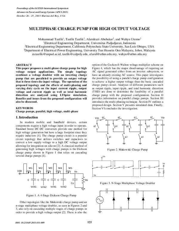 (PDF) Multiple Charge Pump for High Output Voltage