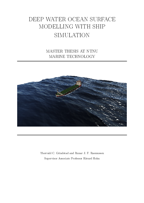 (PDF) Deep water ocean surface modelling with ship simulation