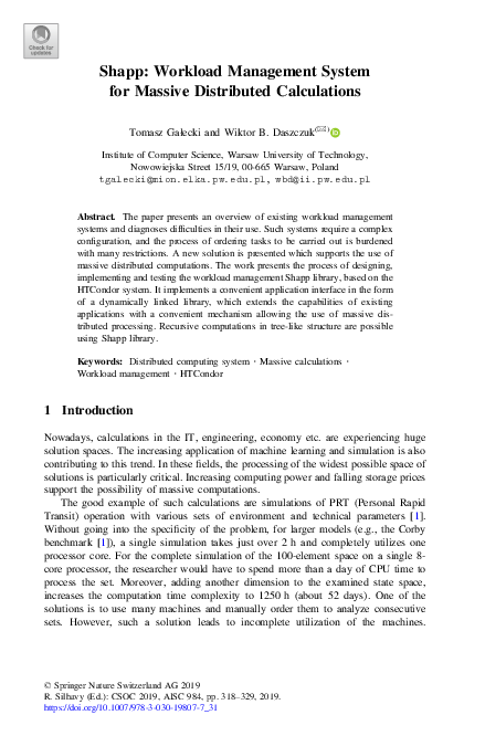 (PDF) Shapp: Workload Management System for Massive Distributed ...