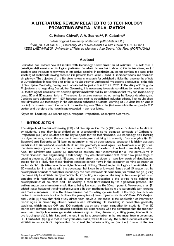 (PDF) A LITERATURE REVIEW RELATED TO 3D TECHNOLOGY PROMOTING SPATIAL ...