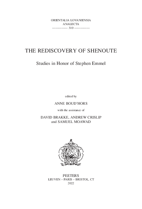 (PDF) Impossible Anatomies: Shenoute's Curse and the Death of Gessios