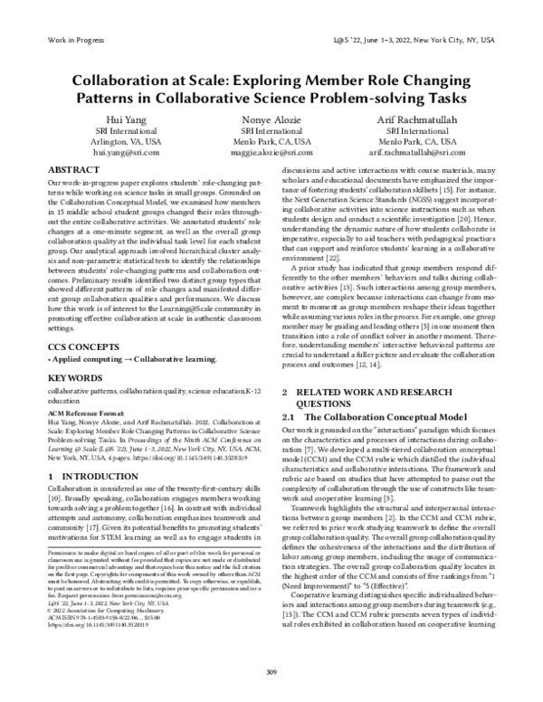(PDF) Collaboration at Scale