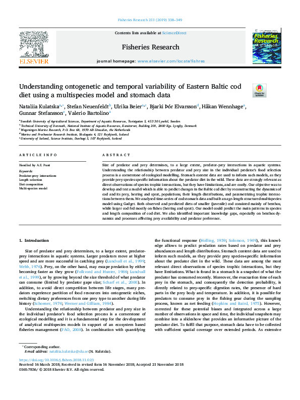 (PDF) Understanding ontogenetic and temporal variability of Eastern ...